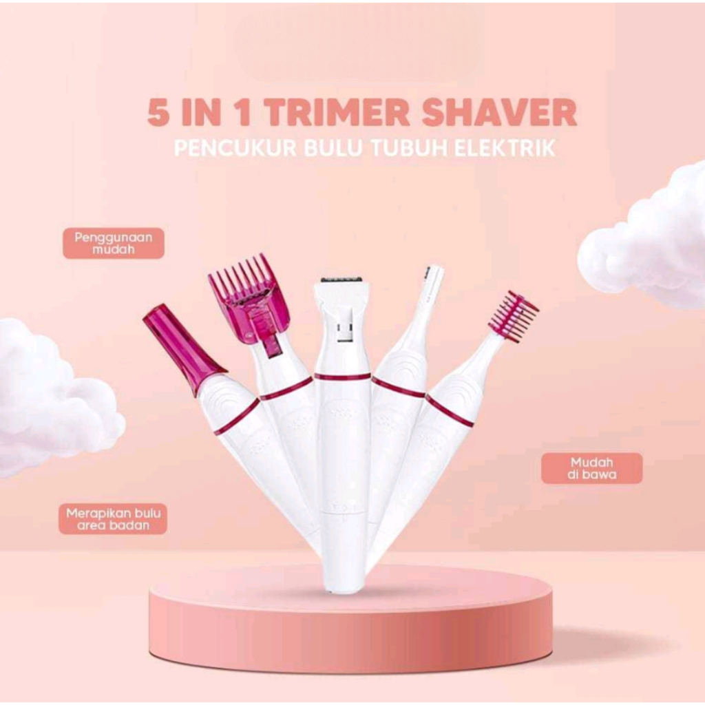 Jual Alat Pencukur Bulu Kumis Ketiak Rambut 5 in 1 Trimmer Shaver ...