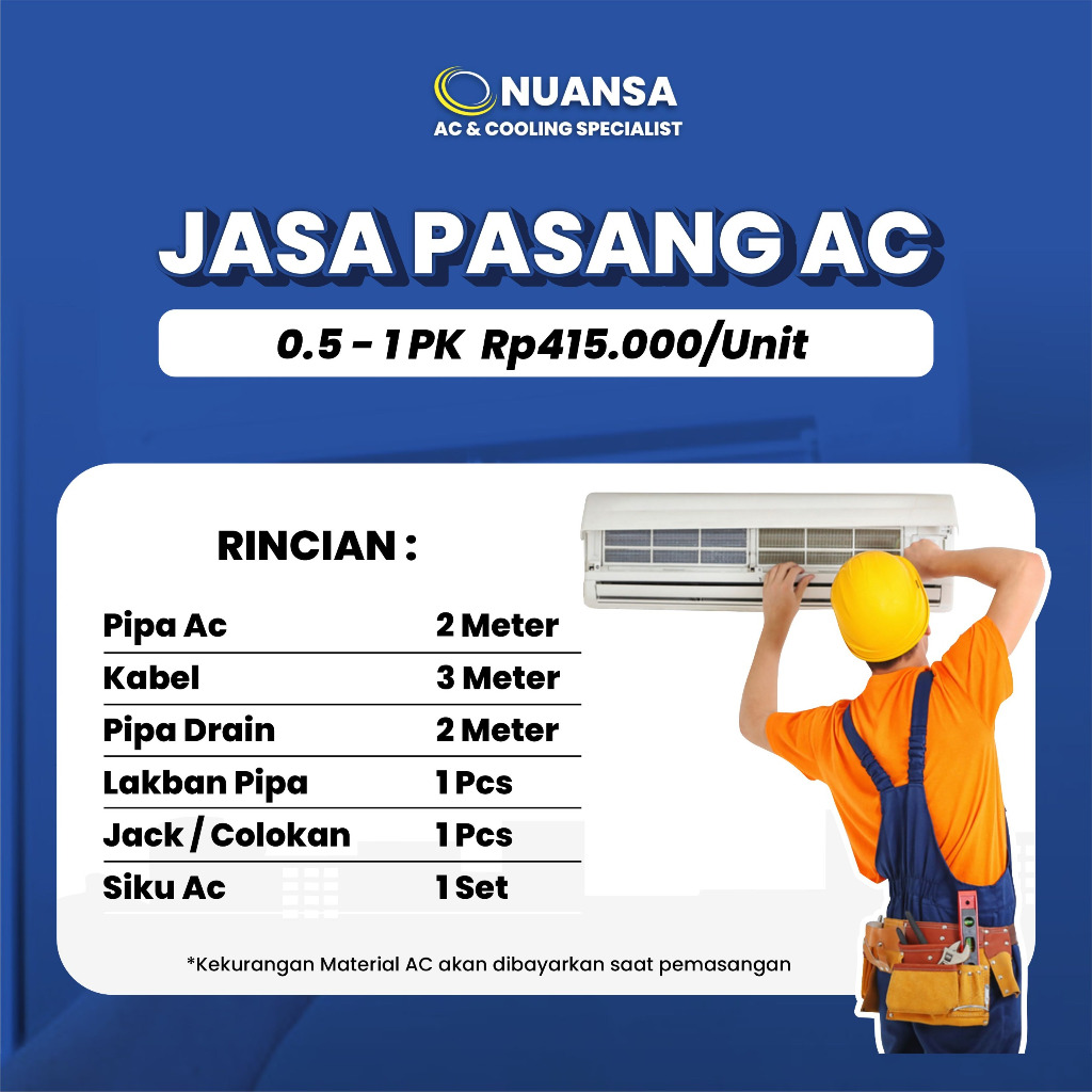 Jual Jasa Pasang & Material AC | Shopee Indonesia
