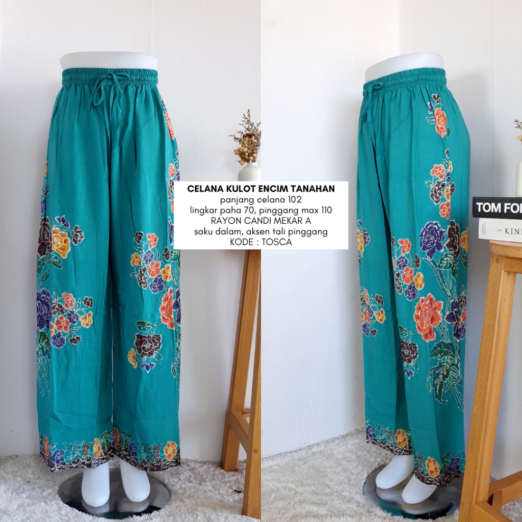 Jual celana panjang batik cap motif encim premium | bawahan wanita ...