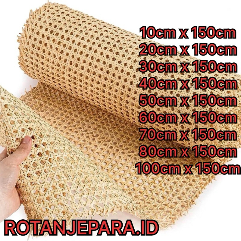 Jual ROTAN ANYAMAN LEMBARAN ALAMI ROTAN MOTIF MOTOERO WEBBING RATTAN ...