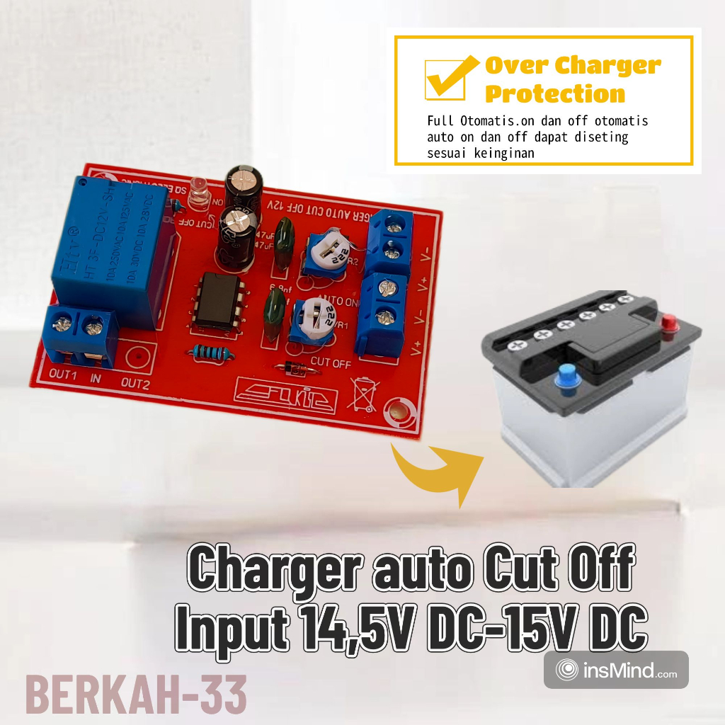 Jual kit charger auto cut off otomatis on off | Shopee Indonesia