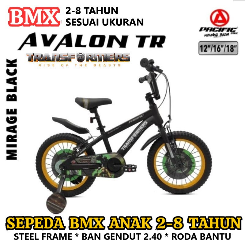 Jual Sepeda Anak Pacific Avalon TR Transformer Felidae Fatbike BMX 5-8 Tahun Fat Tire 18 Inci x ...