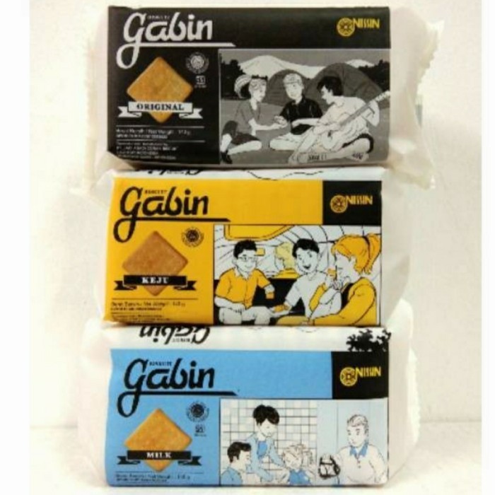 Jual Camilan Makanan Ringan Biskuit Nissin Gabin Original, Susu, Keju ...