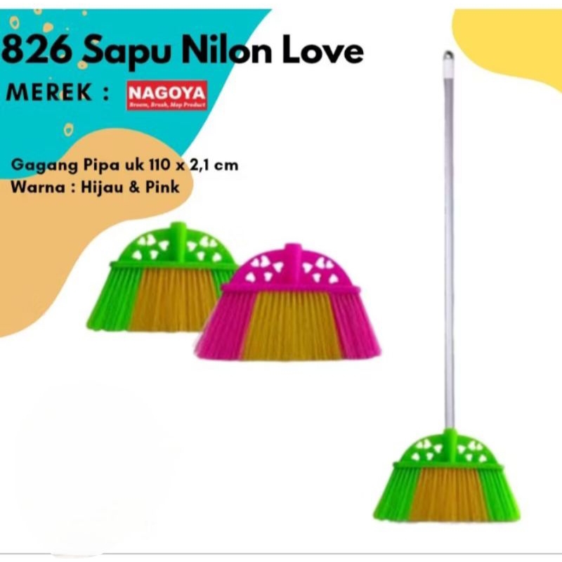 Jual SAPU LANTAI LOVE NAGOYA SAPU NILON | Shopee Indonesia