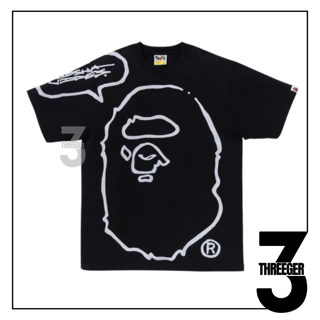 Jual BAPE X Joshua Vides Ape Head Tee Black Original | Shopee Indonesia