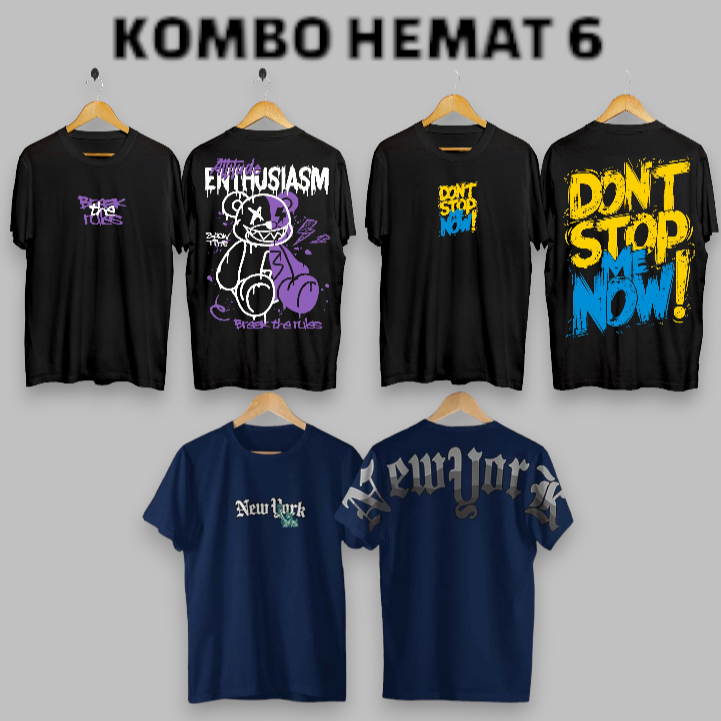 Jual PROMO KAOS T-SHIRT PRIA 3PCS 100RIBUAN /KAOS MOTIF TERBARU /KAOS ...