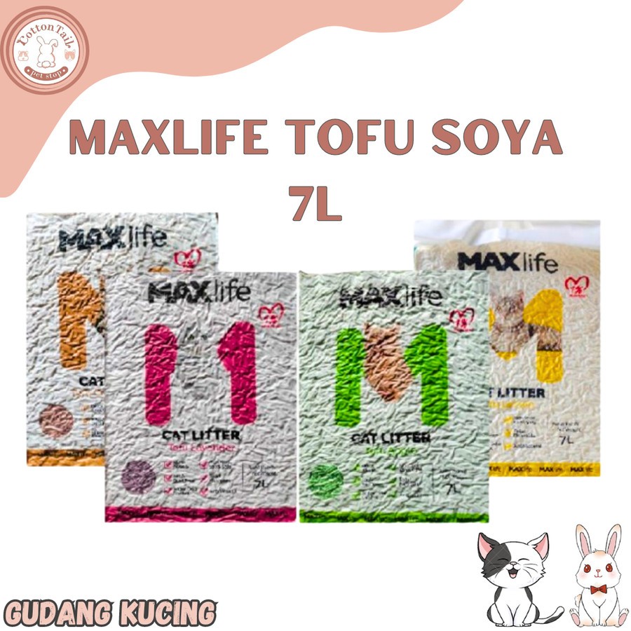 Jual Pasir Soya MAXLIFE 7Liter Pasir Kucing Wangi Tofu MAX LIFE 7 L ...