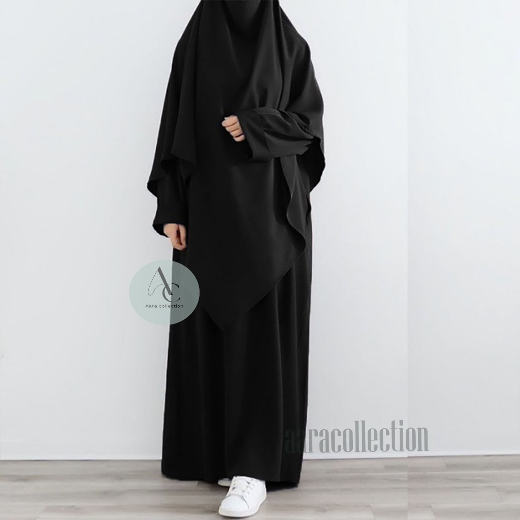 Jual (Bisa COD) Aara Collection Abaya Hitam Polos wanita muslim ...