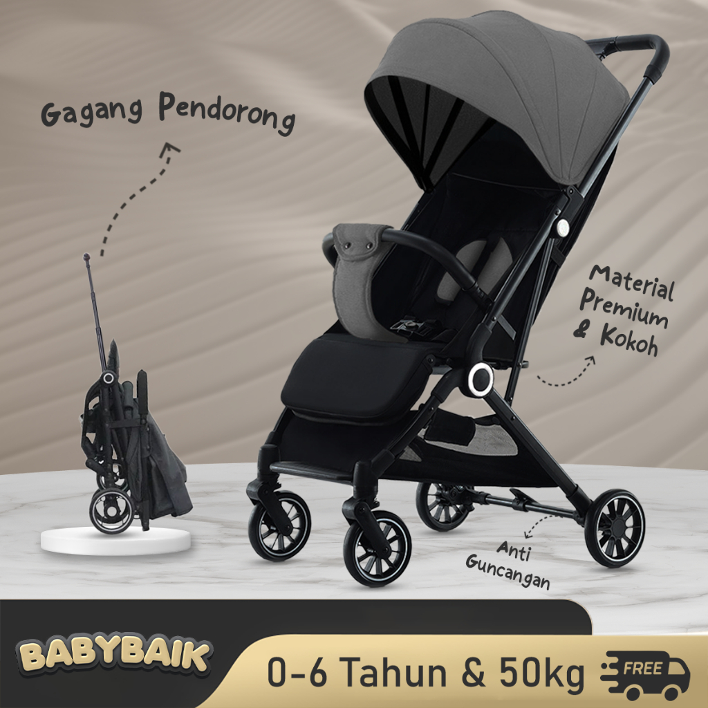 Jual Stroller Bayi Mewah Premium Dorongan Bayi Stroller Dapat Dilipat ...