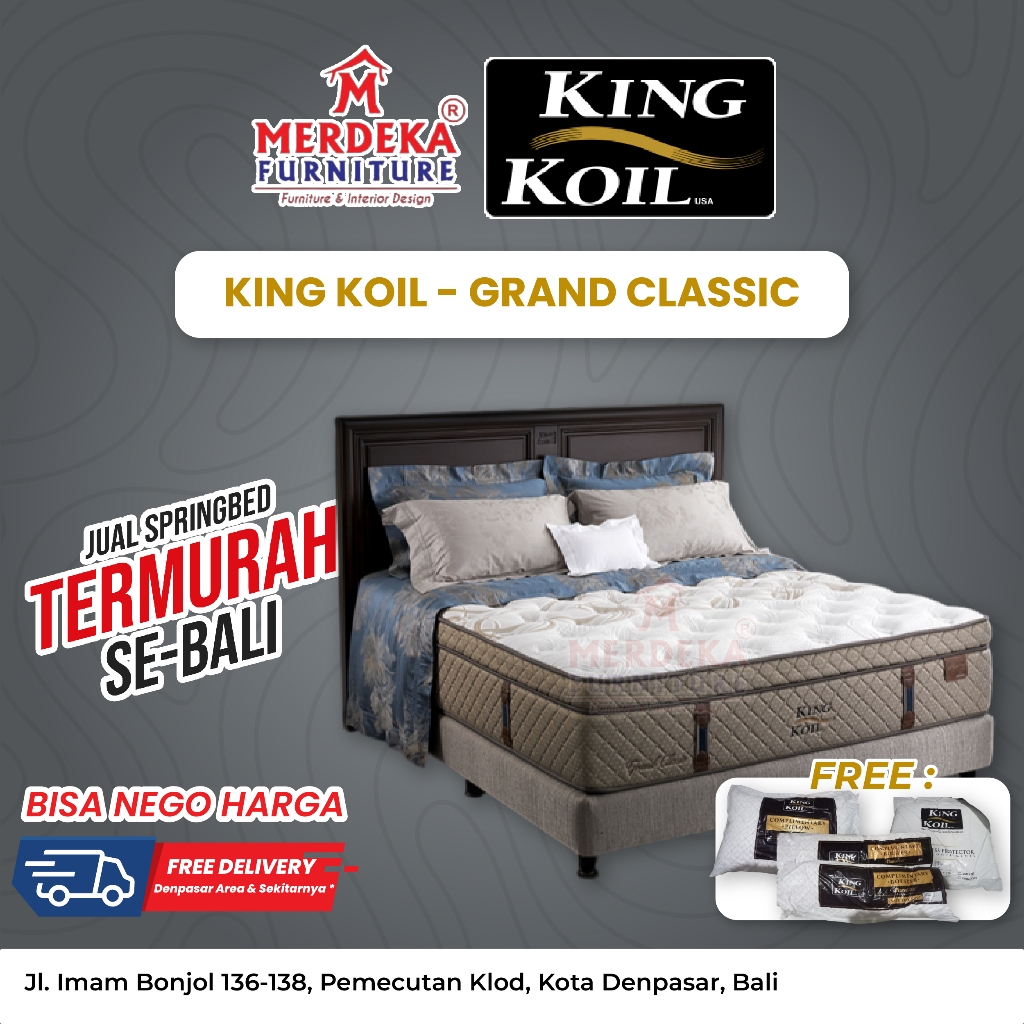 Jual Promo Kasur King Koil ~ Grand Classic | Spring Bed 160x200|Free ...