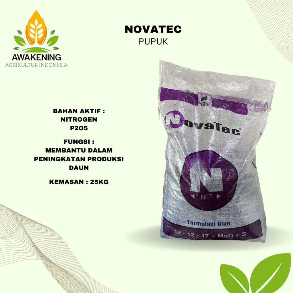 Jual Pupuk NOVATEC 12-12-17+Mgo+S kemasan 25 Kg | Shopee Indonesia