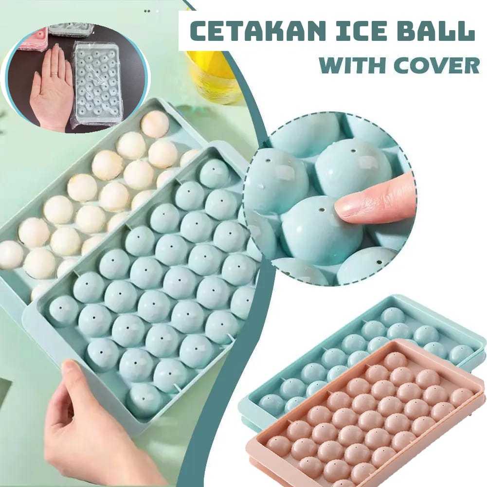 Jual AZ CETAKAN ES BATU BULAT MINI SIZE JELLY BALL PUDING BUAH 33 ...