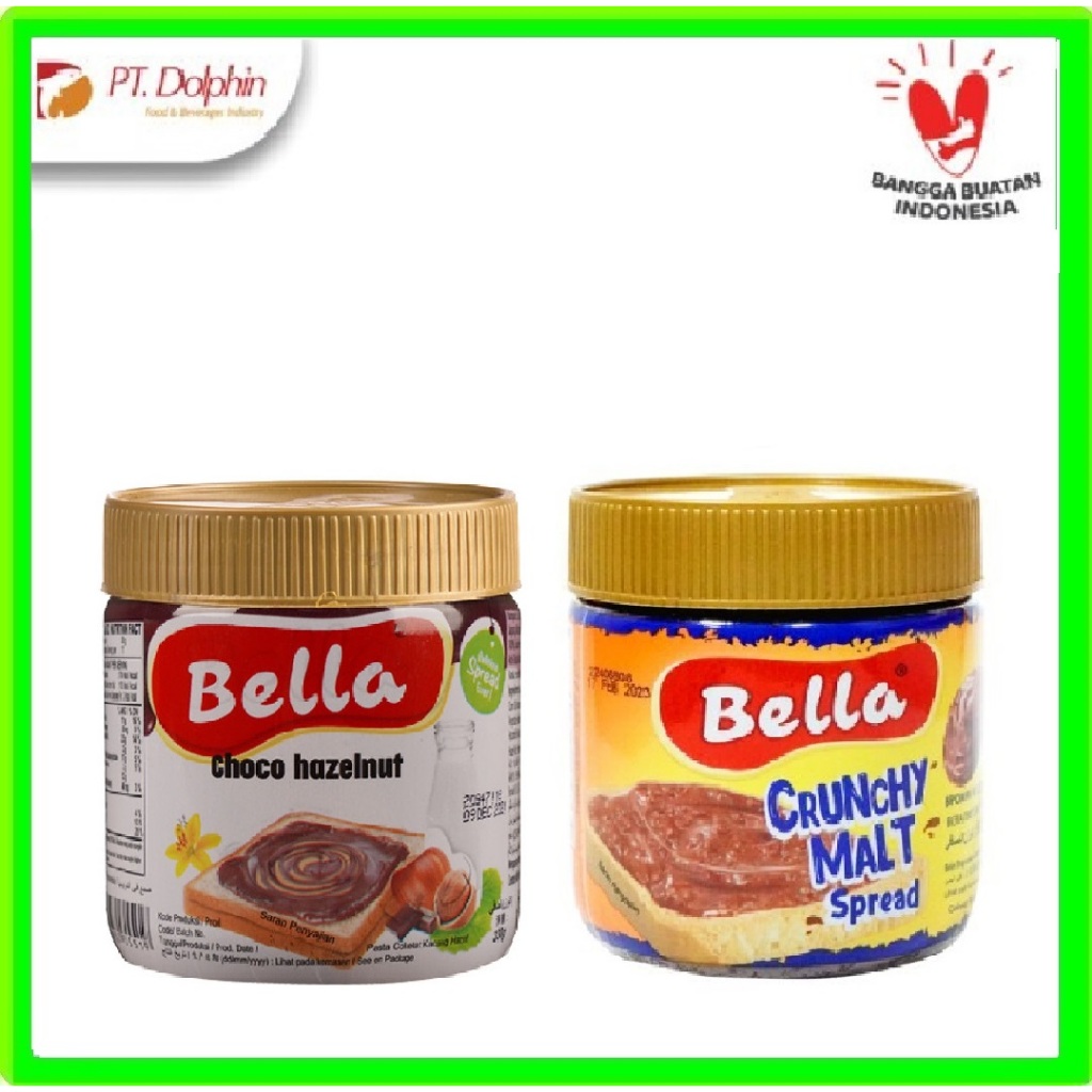 Jual Bella Spread Crunchy Malt 300g Choco Hazelnut 300gram Bella Selai ...