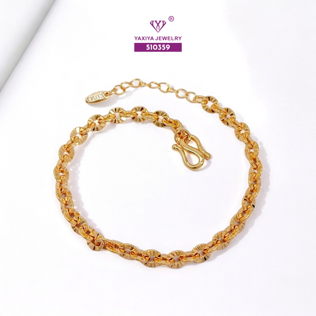 Jual Yaxiya Gelang Emas Rantai Pecah Kopi Perhiasan Lapis Emas 18k 644 ...