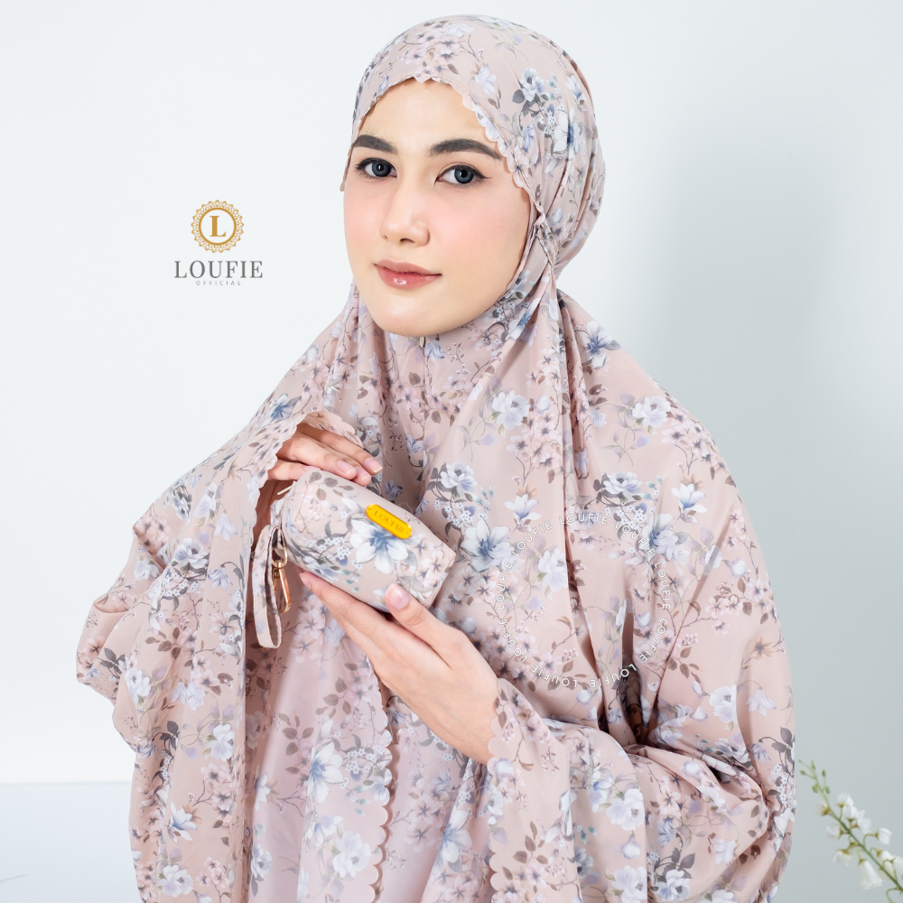 Jual LOUFIE - Mukena Dewasa Traveling Mini Pouch Parasut Korea Motif ...