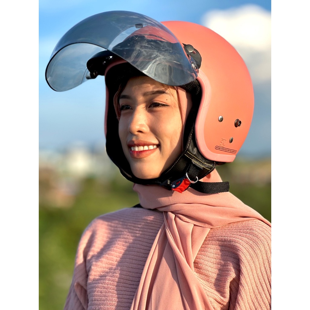 Jual Helm Bogo Dewasa Retro Hijab Wanita | Shopee Indonesia