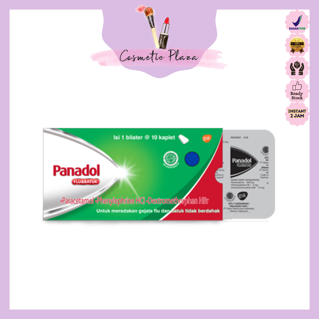 Jual PANADOL Flu & Batuk 1 Blister isi 10 Tablet Obat Flu dan Batuk ...