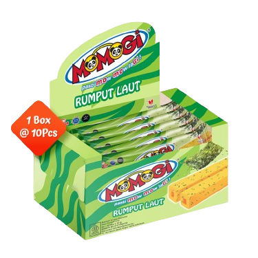 Jual MOMOGI STICK SNACK RASA RUMPUT LAUT 10x12gr (1Box) | Shopee Indonesia