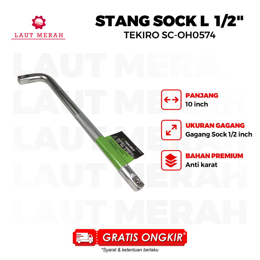 Jual TEKIRO GAGANG SOK L 1/2 INCH OFFSET HANDLE STANG KUNCI SOCK SHOCK ...