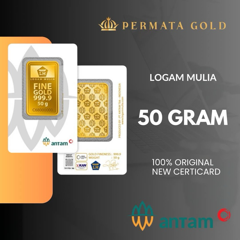 Jual Emas ANTAM Logam Mulia Certicard - 50 Gram Certi 2024 | Shopee ...