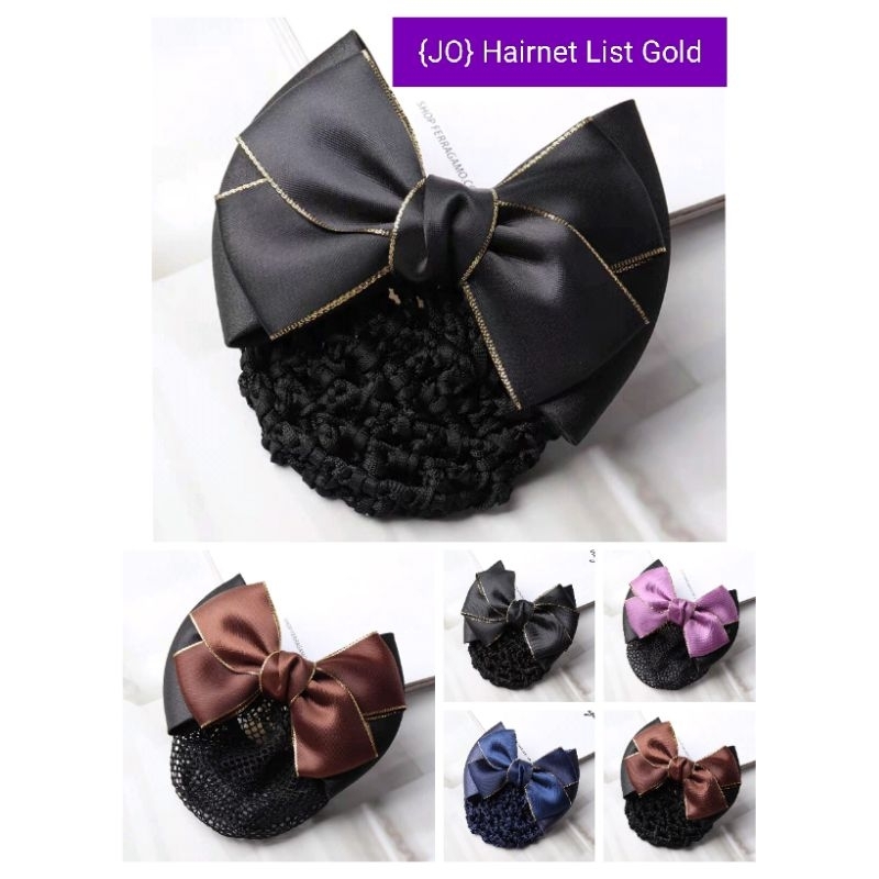 Jual {JO}Jepit Rambut Hairnet (list gold) Logam Pita mesh Sanggul ...