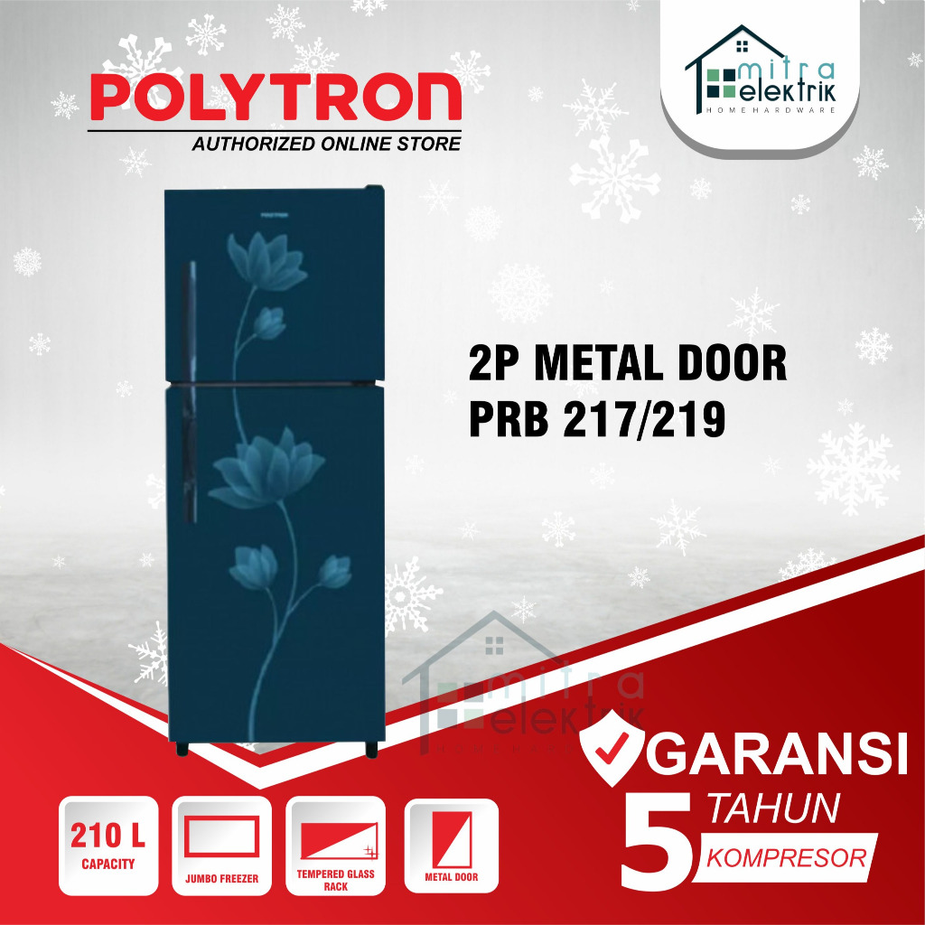 Jual Kulkas Polytron PRB217/219 2 Pintu No Frost 200 Liter | Shopee ...