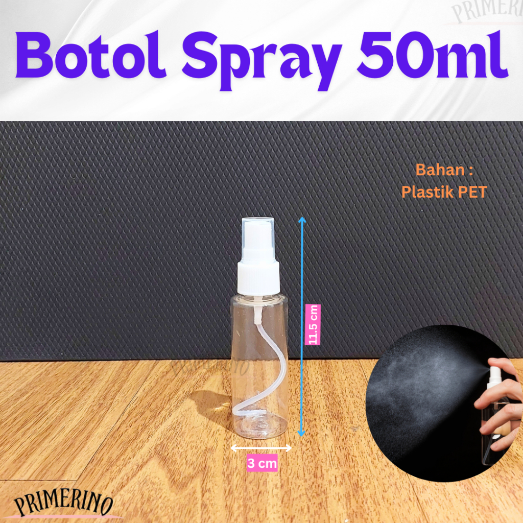 Jual Botol Spray 50ml Plastik / Botol Sprai Semprot Kosong 50 ml Spray ...