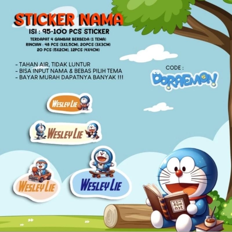 Jual STICKER NAMA CUSTOM KARAKTER | Shopee Indonesia