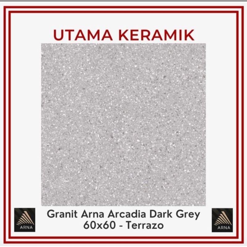 Jual Granit Arna Arcadia Dark Grey 60x60 - Terrazzo - KW 1 - Granit Lantai | Shopee Indonesia