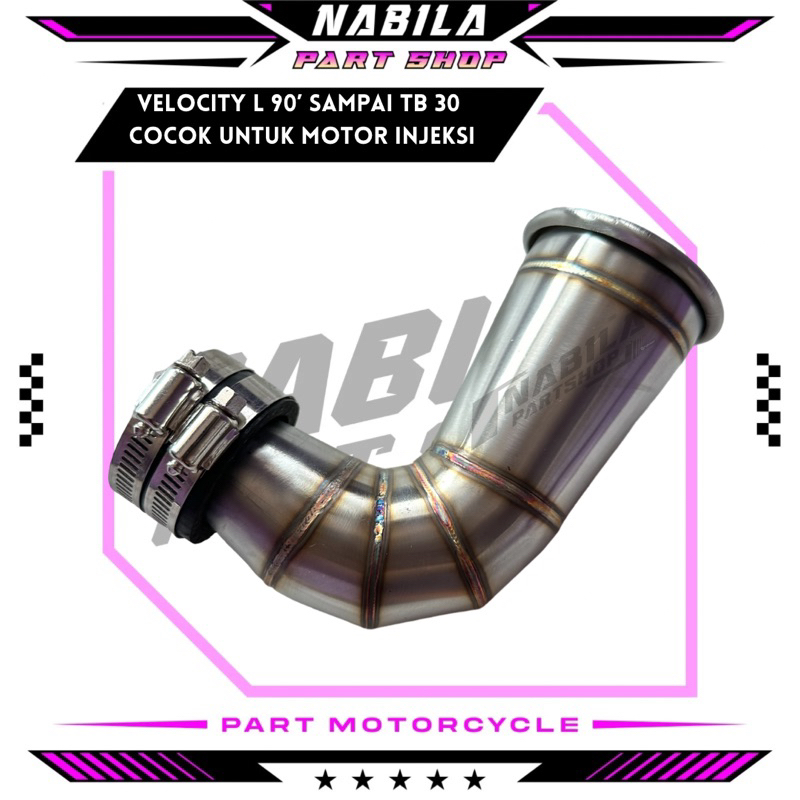 Jual Air intake throttle body std 36mm type L 90derajat | Shopee Indonesia