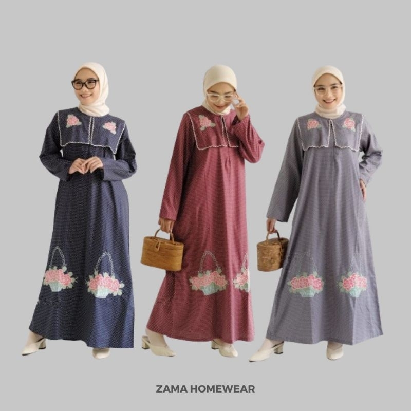 Jual ZAMA | Daster Panjang Model A Bordir Khas Malang | Shopee Indonesia