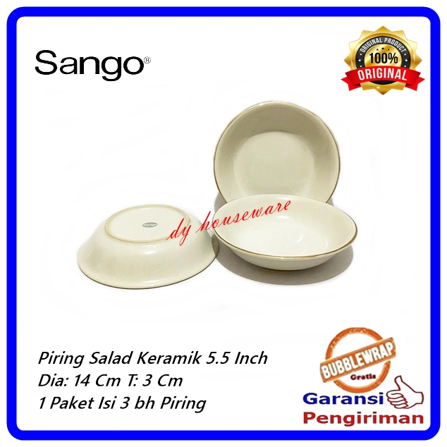 Jual Piring Salad Keramik Piring Kecil Lismas Keramik 5.5 Inch Sango ...