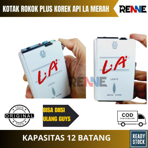 Jual KOTAK ROKOK PLUS KOREK API MOTIF LA MERAH | Shopee Indonesia