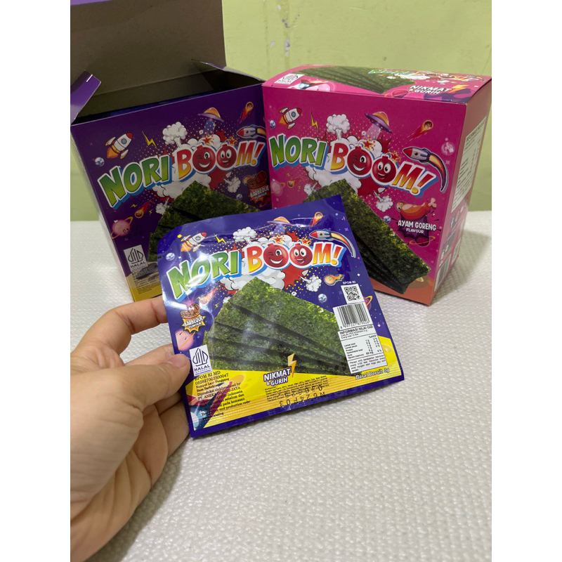 Jual Nori Boom Rumput Laut 4gr x 12 Sachet | Shopee Indonesia