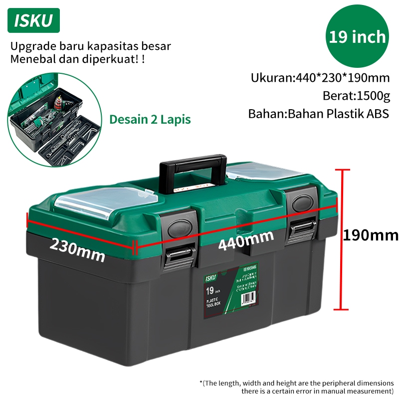 Jual ISKU Tool box Mini 12 Inch Kotak Perkakas/kotak alat multifungsi ...