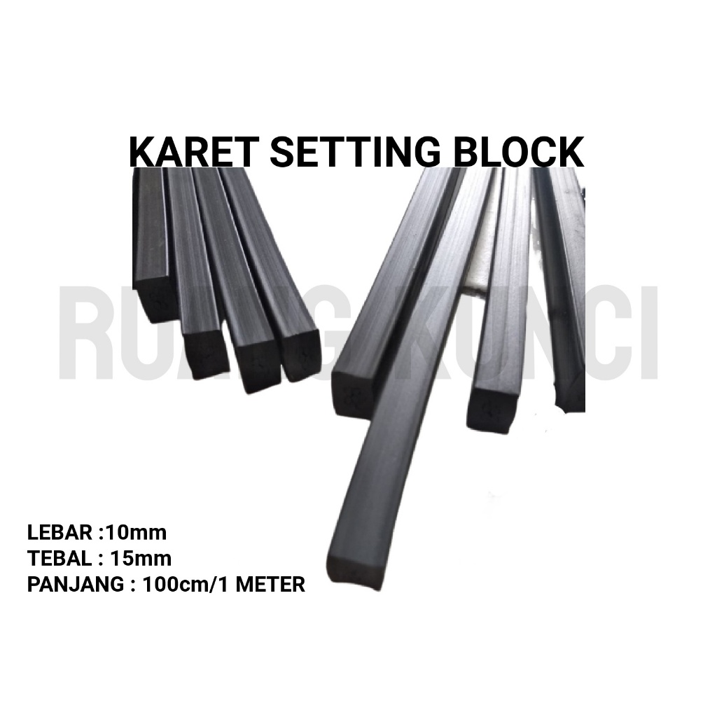 Jual Setting Block Karet Ganjelan Kaca Rubber 10mm x 15mm Panjang 1 Meter | Shopee Indonesia