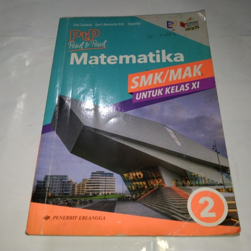 Jual Buku Pelajaran Matematika Jilid 2 untuk SMK/MAK Kelas IX | Kelas 11 (Eka Zuliana | Sarli ...
