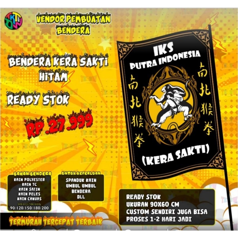 Jual BENDERA IKSPI ( CINA ) READY STOK DAN CUSTOM DESAIN | Shopee Indonesia