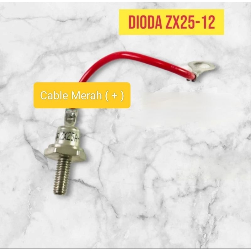 Jual Dioda Diode Baut ZX25-12 ZX 25 25A 1200V Cable Merah Positif ...