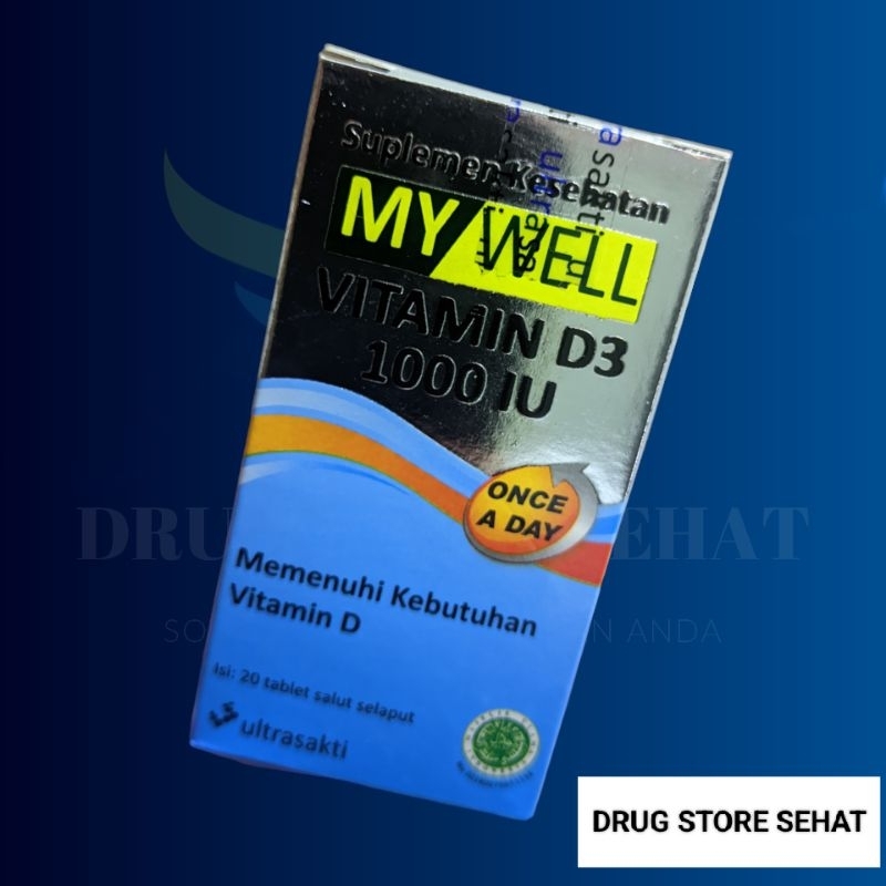 Jual MYWELL VITAMIN D3 1000 IU UNTUK KESEHATAN | Shopee Indonesia