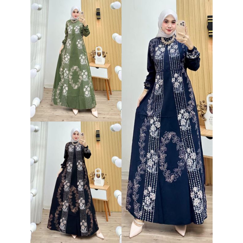 Jual Terbaru Gamis twill rayon ori pekalonga cap malaman Home Dress ...