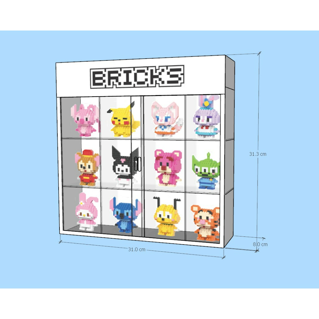 Jual Akrilik Rak Bricks isi 12 / Rak Lego Acrylic model raksusun ...