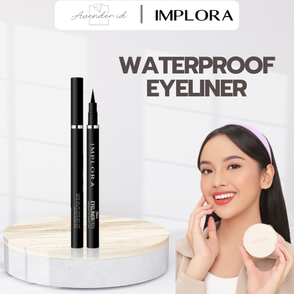 Jual (GET 1 GIFT) IMPLORA Eyeliner Pen Black, eyeliner implora, eyliner waterproof, tahan lama ...