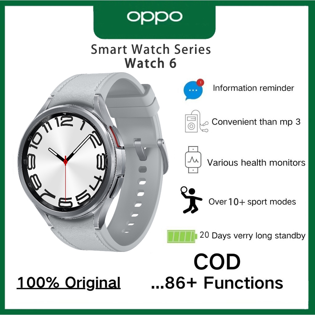 Jual OPPO Watch6 Sports SmartWatch IP68 Tahan Air Jam Tangan Pintar ...
