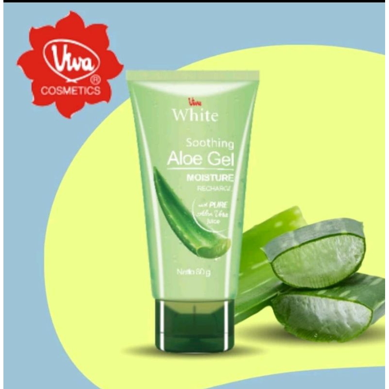 Jual VIVA WHITE SOOTHING ALOE GEL WITH PURE ALOE VERA JUICE 80 gr ...
