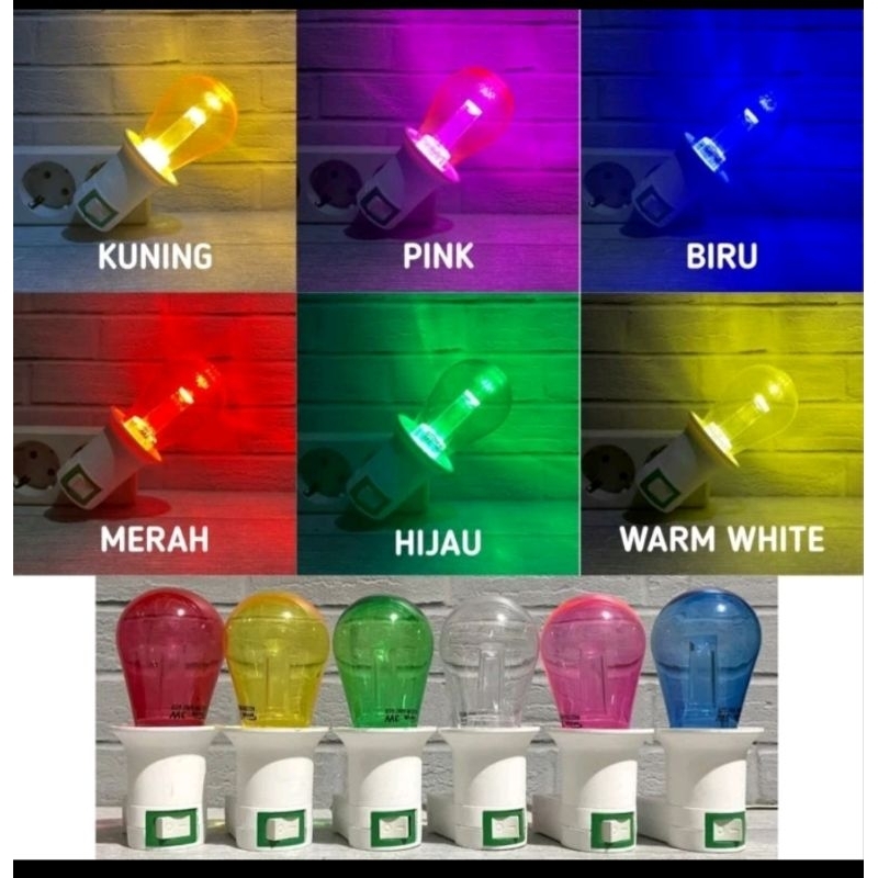 Jual lampu tidur low watt model led pijar saklar on off asli tembaga ...