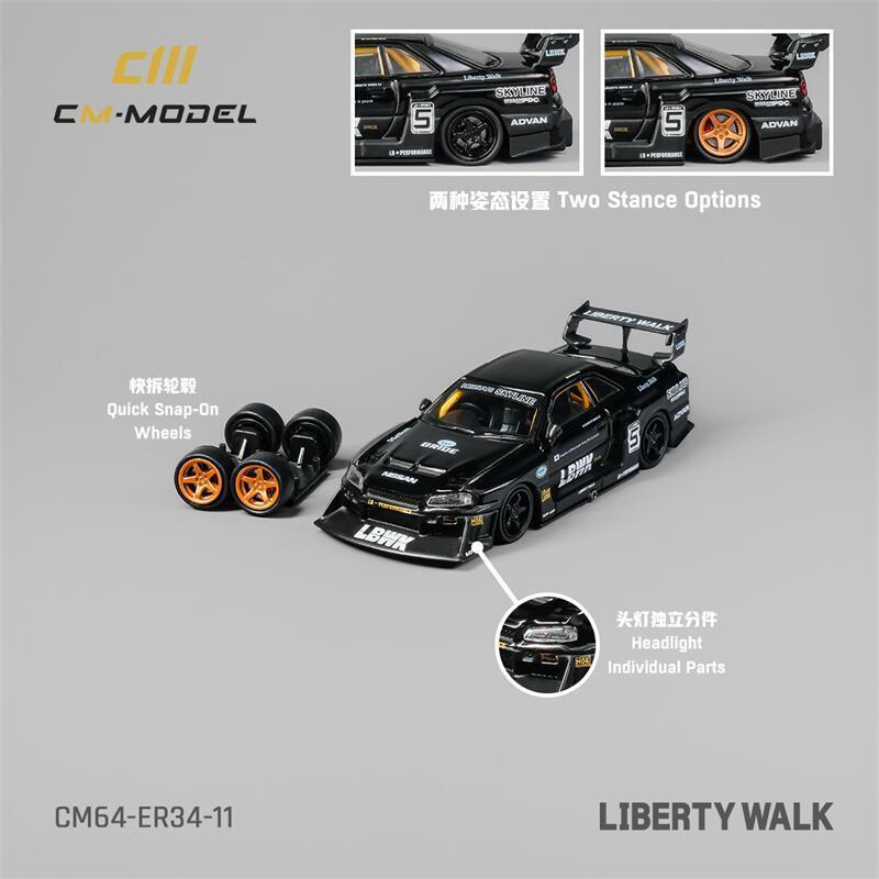 Jual CM64-ER34-11 - CM MODEL Nissan LBWK ER34 NO.5 Chrome Black ...