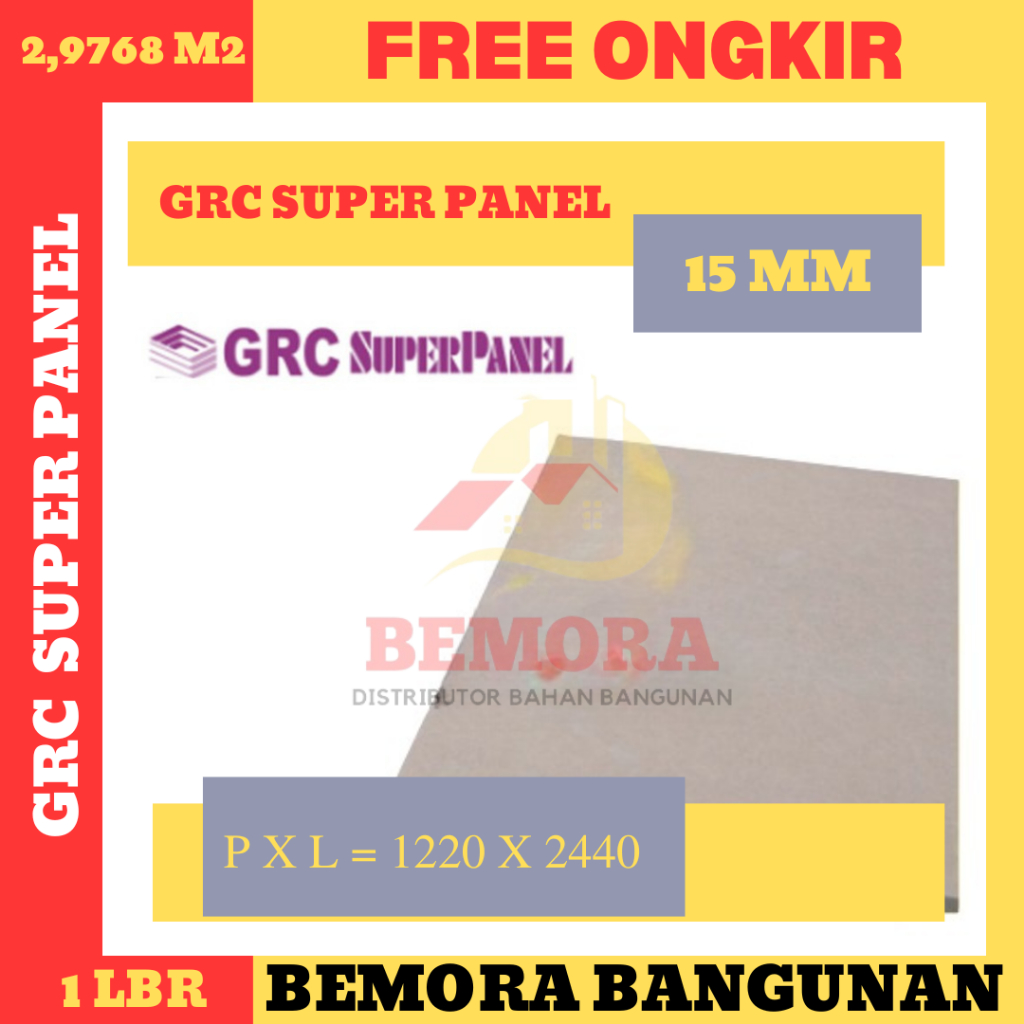 Jual Grc super panel 15 mm Uk 1220x2440 (Harga Grosir) | Shopee Indonesia