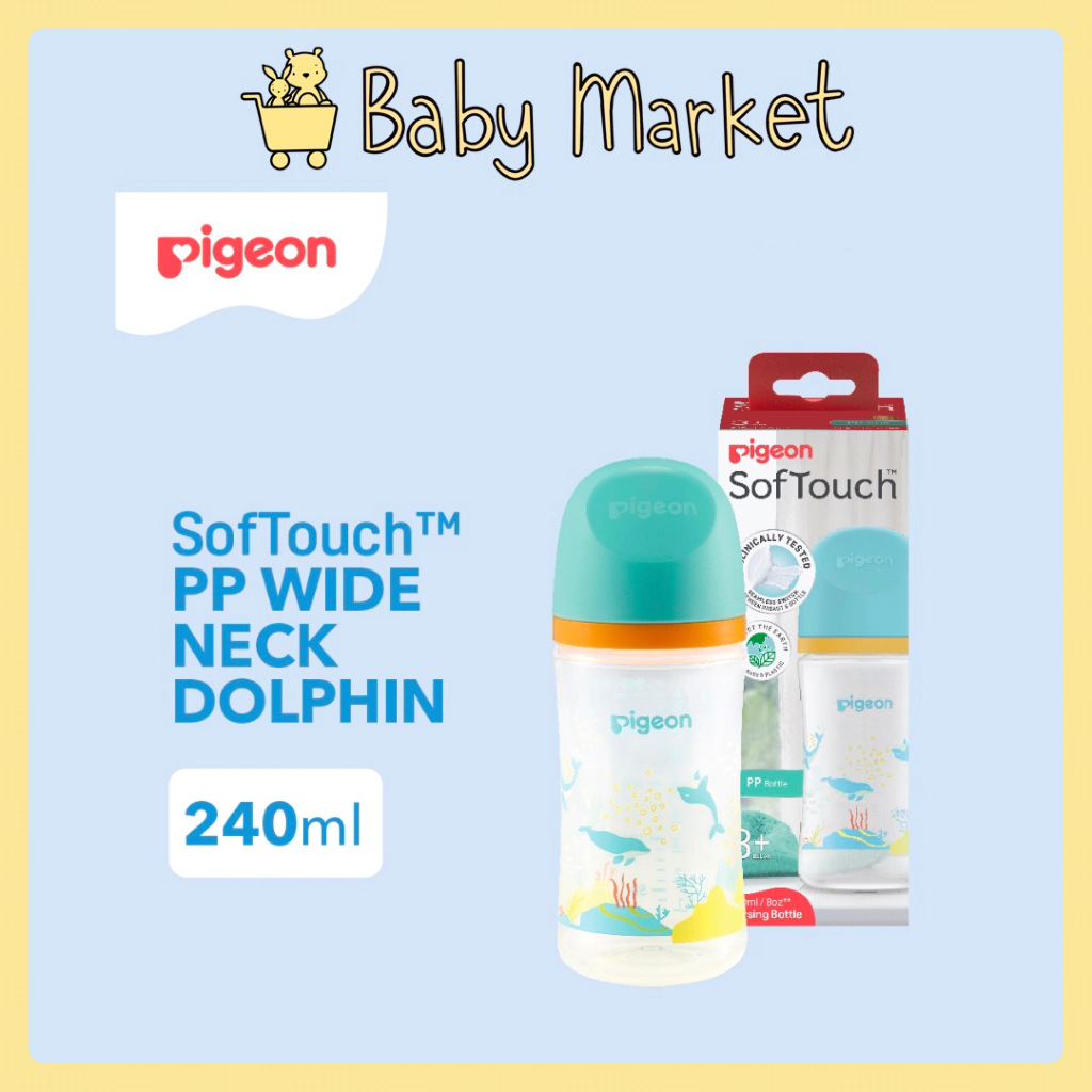 Jual PIGEON Botol BPP Wide Neck 240ml Lumba , Beruang , SoftTouch w/ Softouch Nipple | Shopee ...