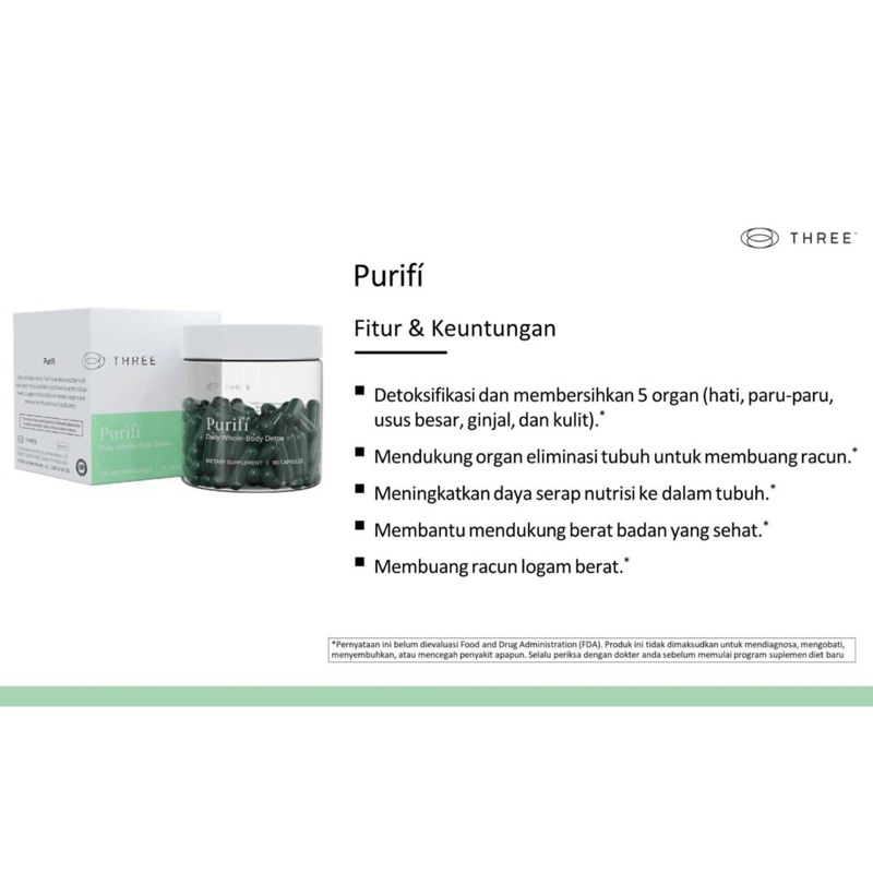 Jual PURIFY THREE - ORIGINAL 100% | Shopee Indonesia